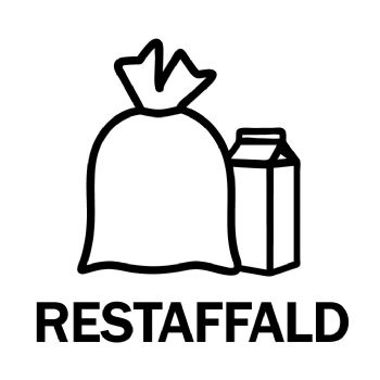 Piktogram Restaffald 82x112mm Hvid uden baggrund